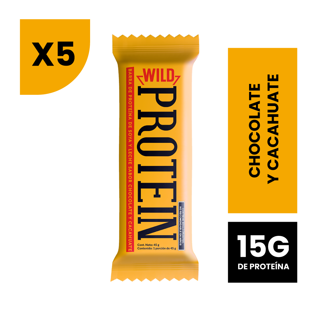 Barra de Proteina Chocolate y cacahuate Wild Protein | Wild Foods ...