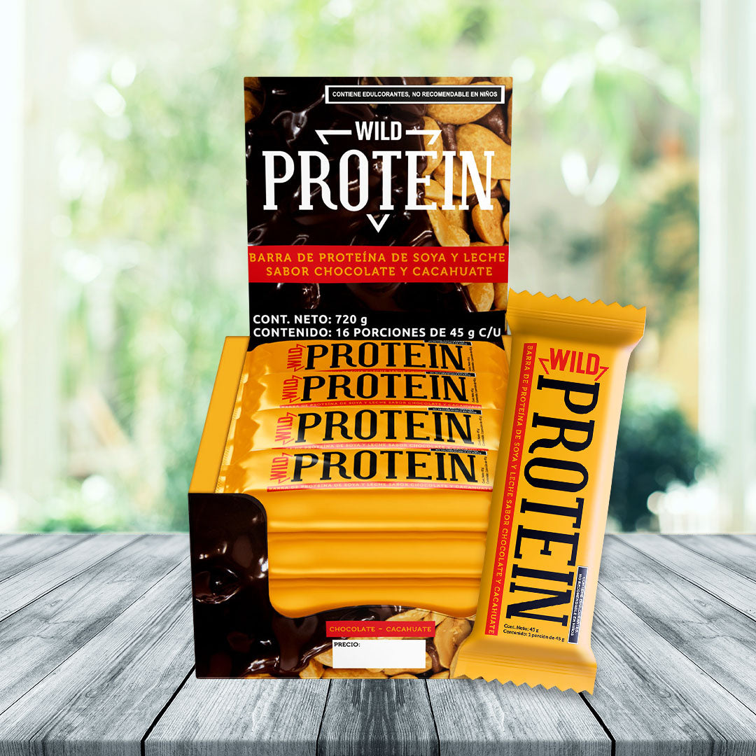Barra de Proteina Chocolate y cacahuate Wild Protein | Wild Foods ...