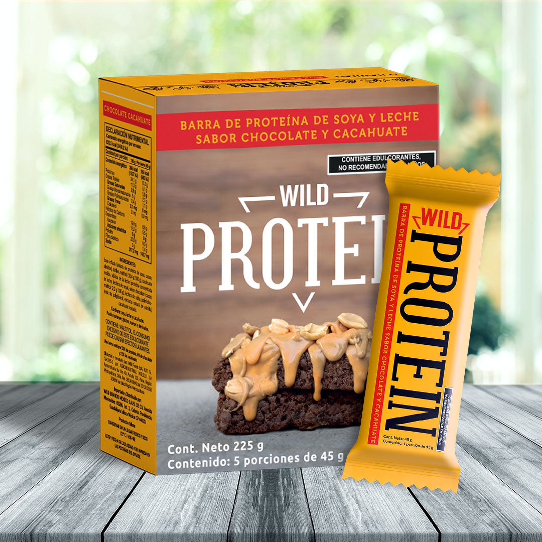 Barra de Proteina Chocolate y cacahuate Wild Protein | Wild Foods ...